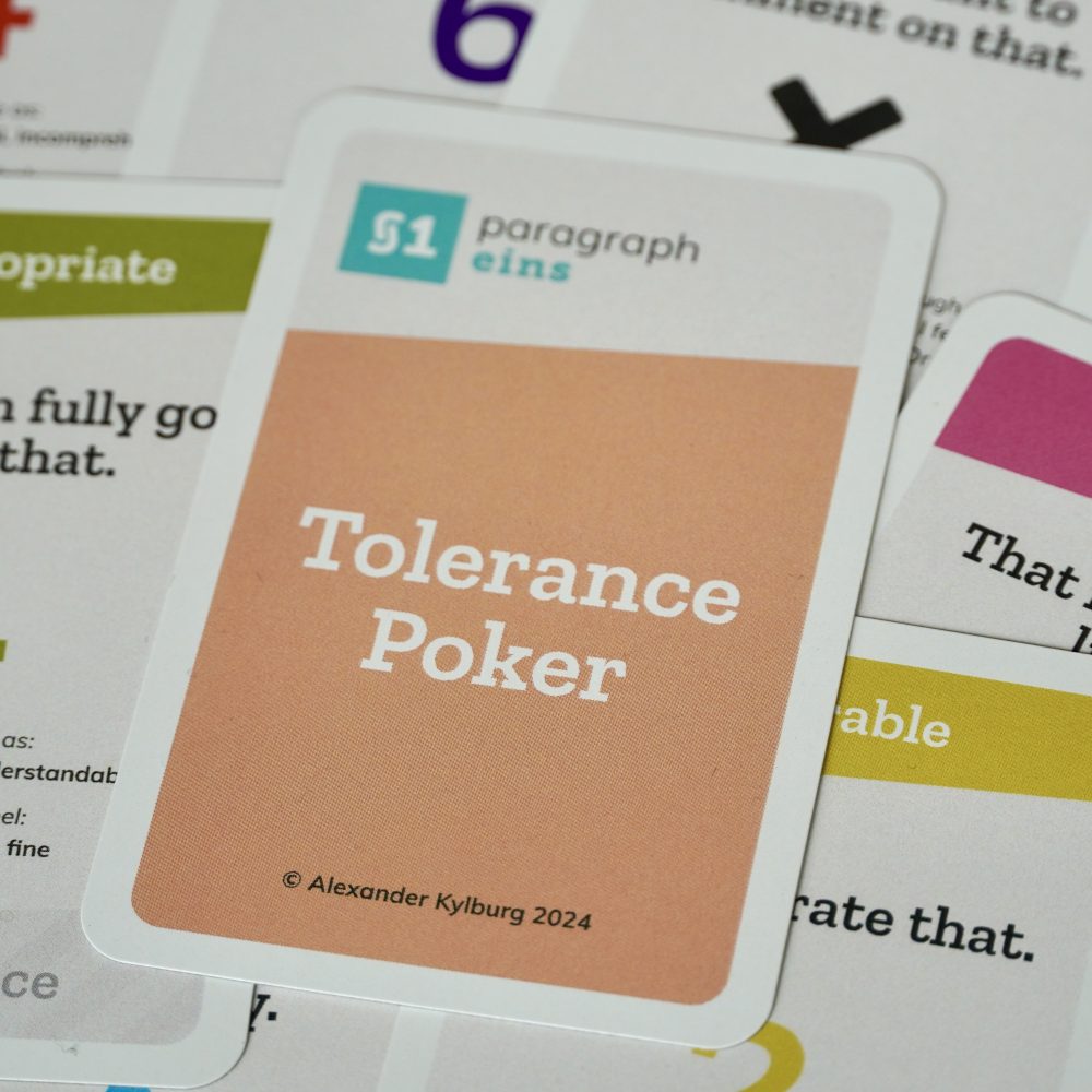 Game instructions Tolerance-Poker · paragraph eins
